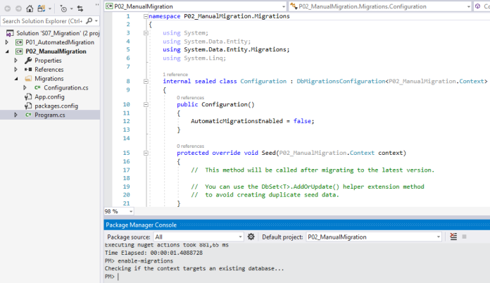 Migration Trong Entity Framework Khởi Tạo Và Cập Nhật Csdl Tự Học Ict